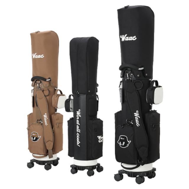 ワック ゴルフ キャディバッグ カートバッグ メンズ レディース 9.0型 約3.8kg 5分割 4輪 キャスター付き ゴルフバッグ レア ブランド 072254800 WAAC