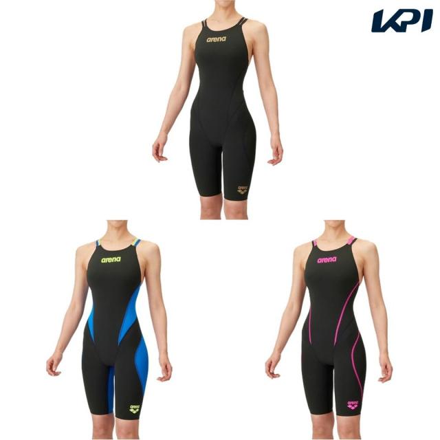 アリーナ ARENA 水泳水着 レディース   レーシングワンピーススパッツ（オープンバック・ハーフレッグ） AS5SRC12L