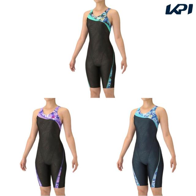 アリーナ ARENA 水泳水着 レディース   フィットネスワンピーススパッツ(オープンバック･ハーフレッグ･ピッタリパッド) AS5FWF09L