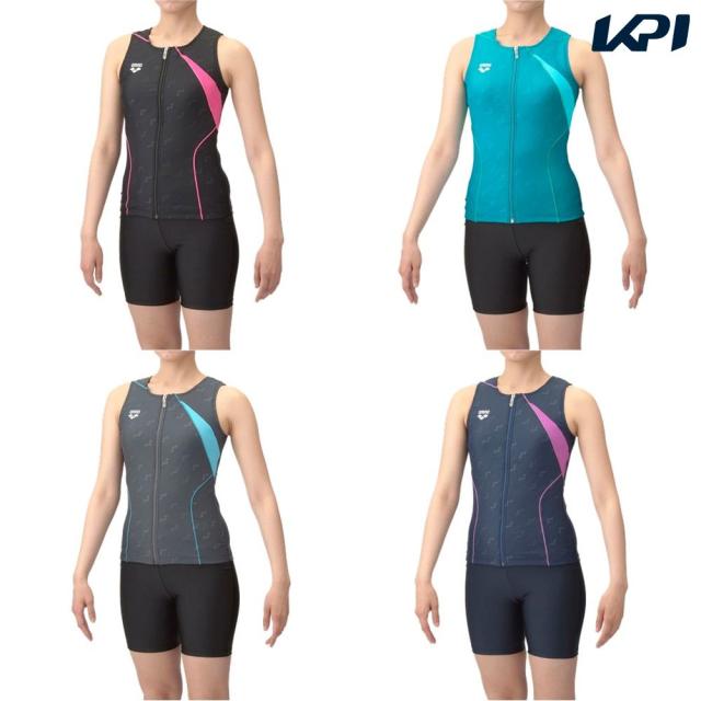 アリーナ ARENA 水泳水着 レディース   フィットネスセパレーツ（カバーバック・ミドルレッグ・差し込みパッド） AS5SWF45L