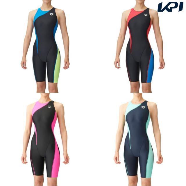 アリーナ ARENA 水泳水着 レディース   レーシングワンピーススパッツ(オープンバック･ハーフレッグ) FAR3553W