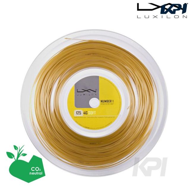 【SDGsプロジェクト】LUXILON（ルキシロン）「4G Soft(4Gソフト) 1.25 200mロール WRZ990143」硬式テニスストリング（ガット）