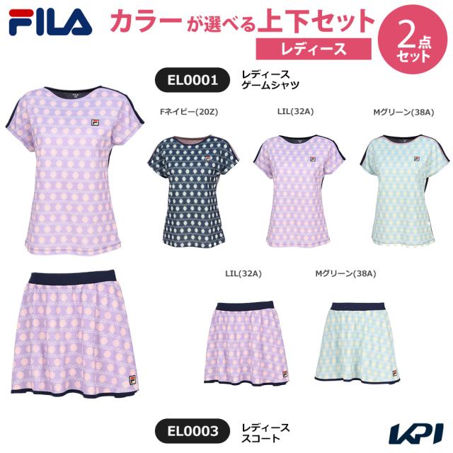 【上下セット】フィラ FILA テニスウェア レディース ゲームシャツ×スコート EL0001-EL0003 2025SS