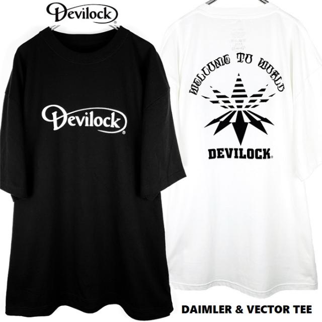 DEVILOCK デビロック「DAIMLER & VECTOR TEE」オーバーサイズ ビッグTシャツ BIG 黒 ブラック バックプリント ロゴ クルーネック スカル の通販はau PAY ...