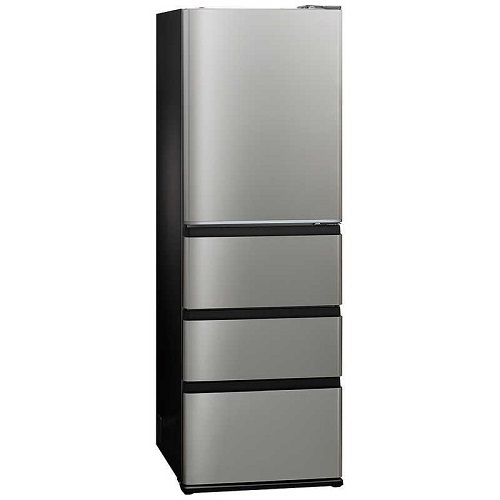 冷蔵庫 4ドア 右開き 433リットル DELIE+ デリエプラス チタンシルバー アクア AQR-V43R(S)