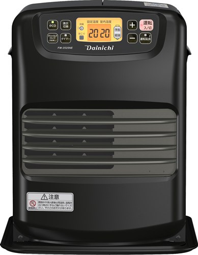 石油ファンヒーター ダイニチ 木造7畳まで コンクリート9畳まで タンク容量3.5L チャコールブラック NE TYPE FW-2525NE K