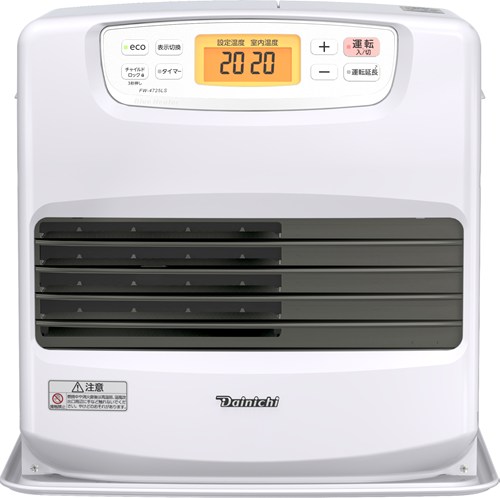 石油ファンヒーター ダイニチ 木造12畳まで コンクリート17畳まで タンク容量9.0L LS TYPE ムーンホワイト FW-4725LS W