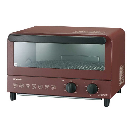 オーブントースター レッド コイズミ KOS-1218/R