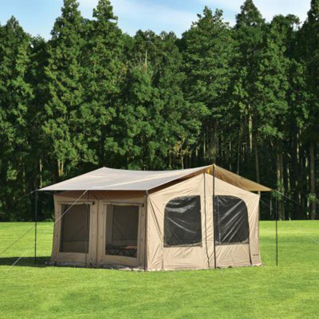 ユニフレーム UNIFLAME アウトドア REVOスクエアメッシュウォール4×4TAN REVOスクエアタープ4×4TANは別売です キャンプ 日よけ 雨よけ スクエアタープ テント 風当たり スクエア型   682319