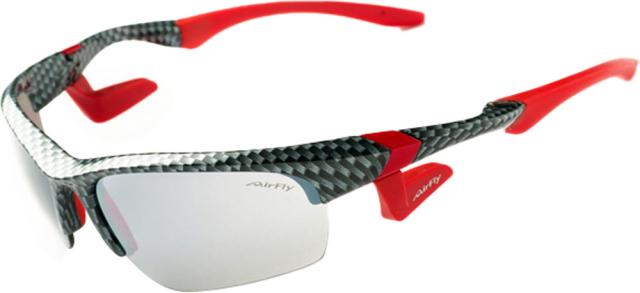 エアフライ Airfly 鼻パッドのないスポーツサングラス AF-101 C-6 CARBON STYLE カーボン調 メガネ 熱中症対策 フィット 軽量 くもりにくい 鼻骨 眼鏡  AF101C6