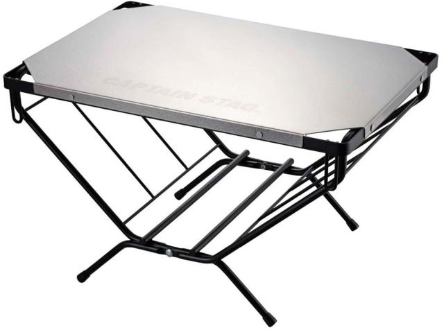 キャプテンスタッグ CAPTAIN STAG アウトドア ステンレス 薪ラックテーブル  UC0568