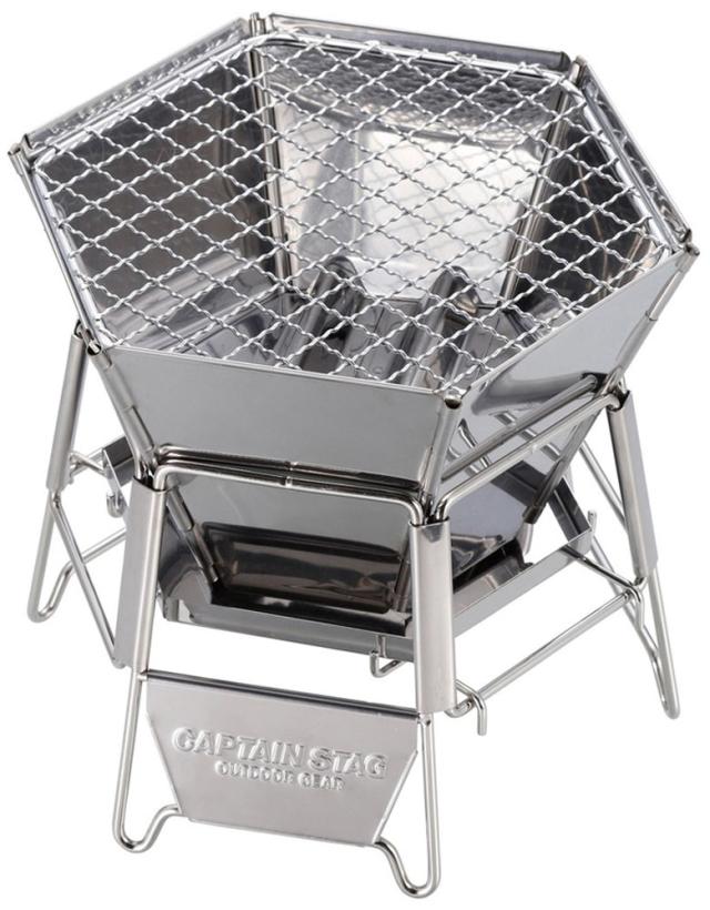 キャプテンスタッグ CAPTAIN STAG アウトドア キャプテンスタッグ CAPTAIN STAG アウトドア ヘキサ ステンレス 卓上グリル S UG-94 UG0094