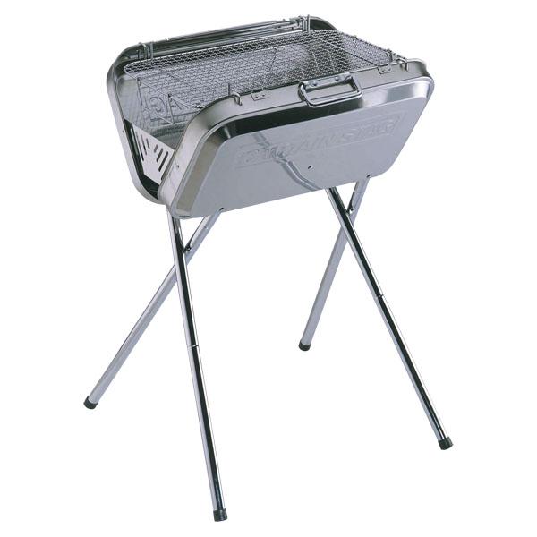 キャプテンスタッグ CAPTAIN STAG アウトドア フラッグステンレスV型バーベキューコンロ M-6490  M6490