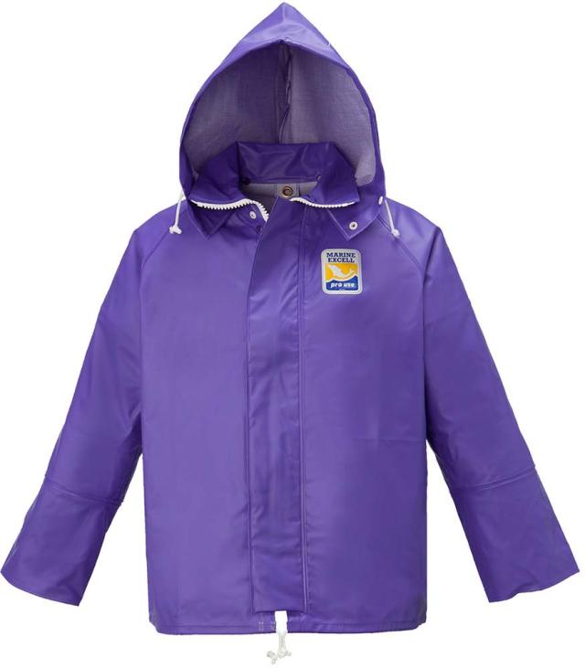 ロゴス LOGOS アウトドア マリンエクセル ジャンパー メンズ パープル S 防水 撥水 レインウェア 遠洋、中近海作業、湾岸作業、養殖業、水産加工業 レインジャケット キャンプ  12020934