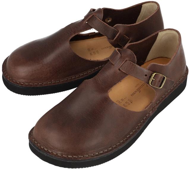 オーガニックハンドルーム Organic handloom GUNA くつ ストラップシューズ オブリーク メリージェーンダイプ レザー メンズ レディース  OH003208 208