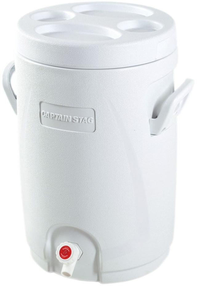 キャプテンスタッグ CAPTAIN STAG アウトドア リガード ウォータージャグ&クーラー18L ホワイト UE-2021 タンク ウォーターキャリー 防災 断水 緊急 災害 台風 熱中症対策 スポーツドリンク対応  UE2021