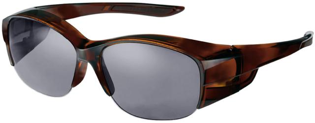 スワンズ SWANS オーバーグラス Over Glass ハーフリム 偏光レンズモデル OG5-0751 サングラス メンズ レディース メガネの上から UVカット 熱中症対策  OG50751 DMBR