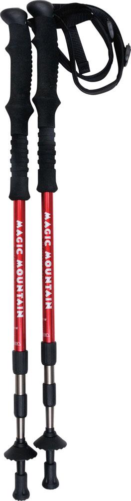 マジックマウンテン MAGIC MOUNTAIN アウトドア ペアーライトアルファ Pair Light Alpha 3段式1本  トレイルポール ポール 登山 ハイキング 山登り ストック ステッキ  MP201WP2 RED