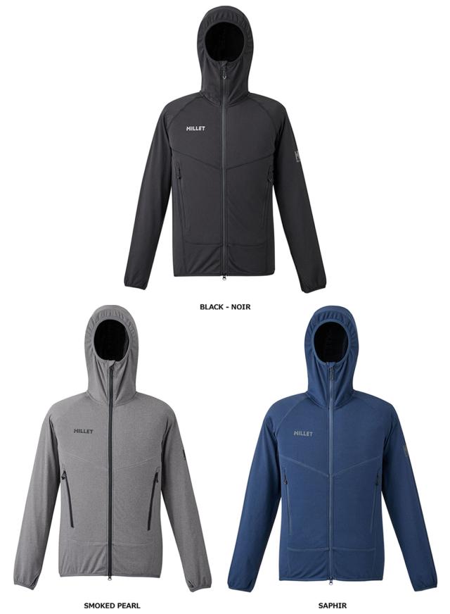 ミレー MILLET アウトドア ドライ グリッド フーディ DRY GRID HOODIE メンズ フリースジャケット 断熱効果 フルジップ フーディ 通気性 寒さ対策 登山 ハイキング  MIV02040