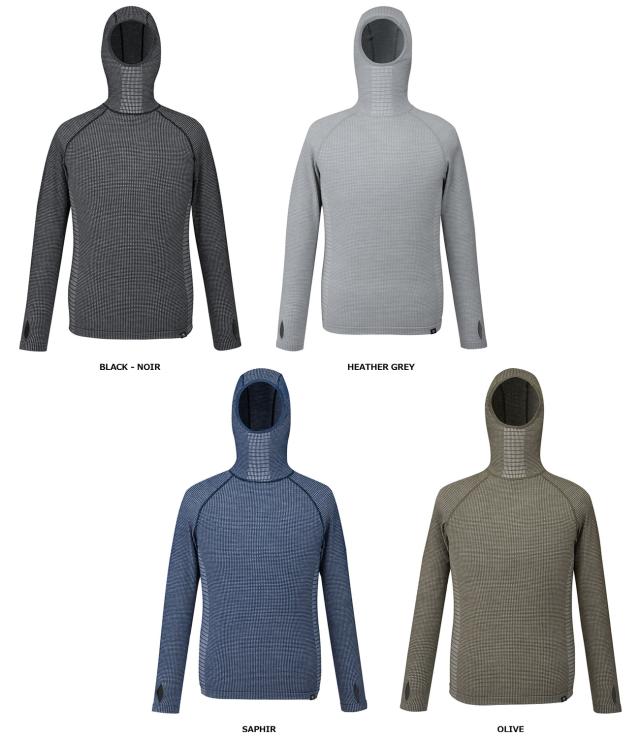 ミレー MILLET アウトドア ホールガーメントワッフル ウール フーディー WHOLE GMT WAFFLE WOOL HD メンズ フード付き 通気性 軽量 運動 長袖 ウール トップス  MIV01904