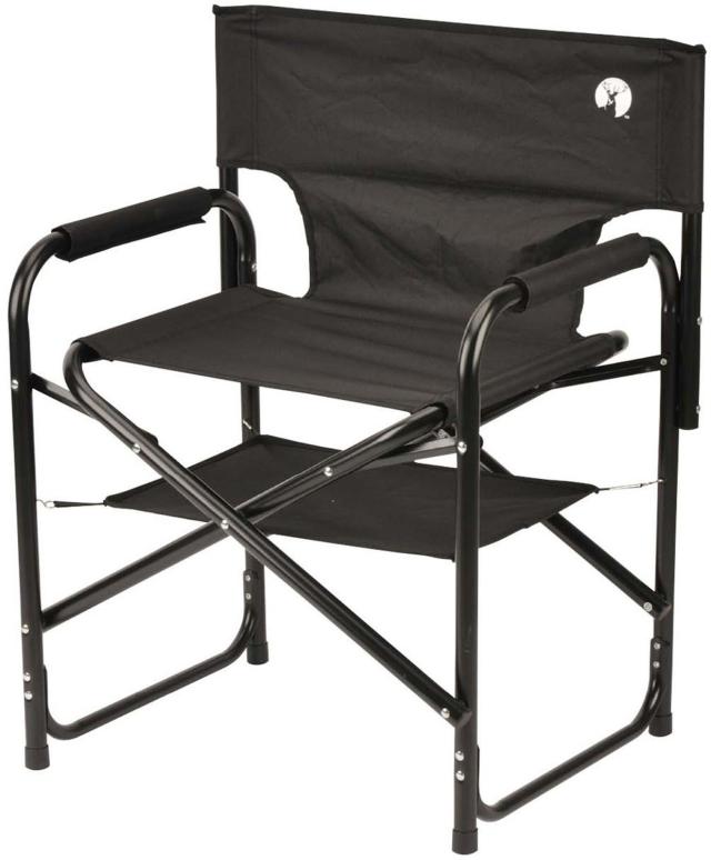 キャプテンスタッグ CAPTAIN STAG アウトドア 棚モック付きアルミディレクターチェア ブラック  UC1880