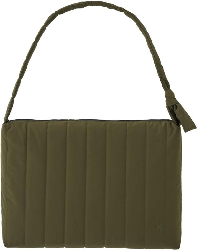ロゴス LOGOS アウトドア LOGOS ニュースペーパーキルトバック-BE カーキ ショルダーバッグ キルティング デイリーユース 中綿 大容量 軽量 ポケット付き 斜め掛け 通勤 通学  37410419