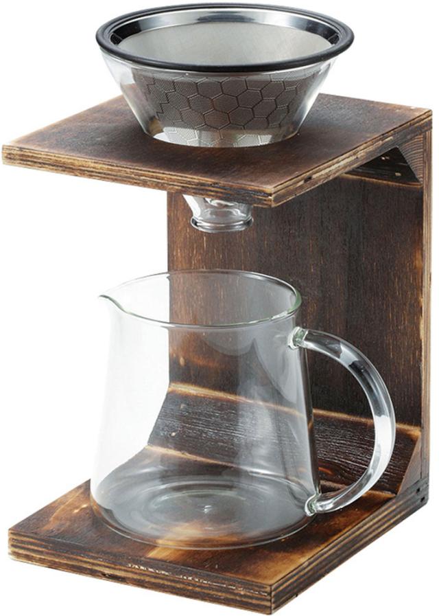 キャプテンスタッグ CAPTAIN STAG アウトドア 珈琲 ドリッパーセット 木製スタンドタイプ コーヒー ドリッパー キャンプ グランピング  UW3521