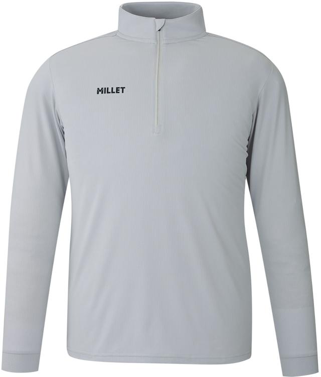 ミレー MILLET アウトドア インセクト バリヤー ハーフジップ ロングスリーブ ロンT 長袖 登山 ハイキング トレッキング 吸水 速乾 ストレッチ 防虫 UVケア 紫外線ケア 抗菌 消臭  MIV03185