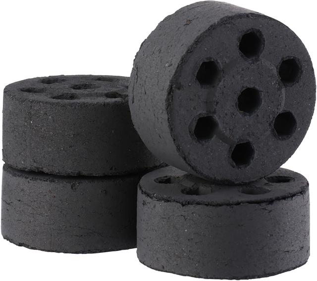 ロゴス LOGOS アウトドア エコココロゴス・ミニラウンド DECO 4 成型炭 燃料 ヤシガラ エコ素材 着火剤加工 火おこし不要 簡単着火 遠赤外線 キャンプ BBQ 調理 防災 停電対策  83100114