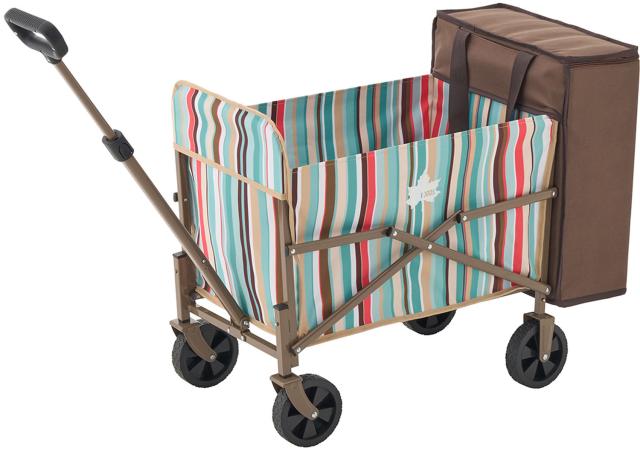 ロゴス LOGOS アウトドア 丸洗いバッグインキャリーカート ブルーストライプ ワゴン ギア 軽量 コンパクト 収納 持ち運び キャンプ レジャー バーベキュー ピクニック 旅行 トラベル  84720746