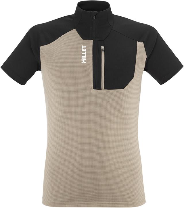 ミレー MILLET アウトドア KAMET TS ZIP SS M Tシャツ 軽量 吸汗速乾 耐久性 ポリエステル 運動性 換気しやすいハーフジップ 夏山登山 アクティビティ ラグランスリーブ  MIV10455