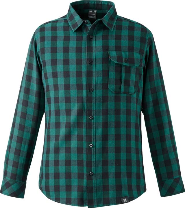 ミレー MILLET アウトドア THERMO CHECK SHIRT LS M 長袖シャツ ロングスリーブ トップス ウェア 保温性 速乾性 軽量性 秋 冬 フランネル 胸ポケット 登山  MIV03136