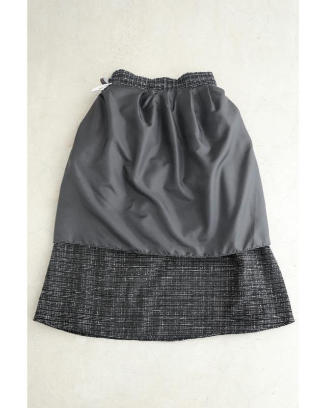 再入荷11月29日 上品なツイードタックミディアムスカート cawaii