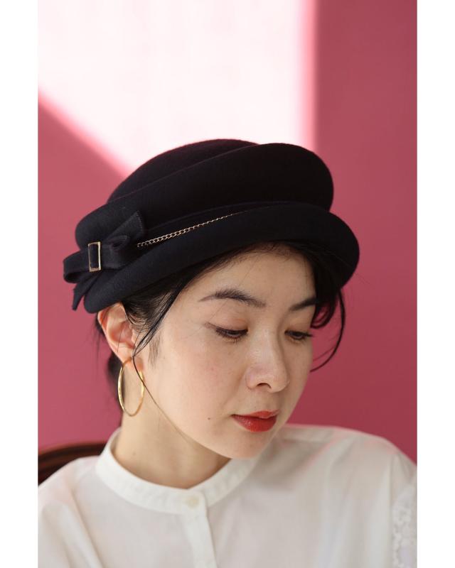 再入荷8月19日 （濃紺）コーデに上品なエッセンスを。クラシカルな帽子