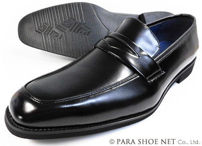 FRANCO GIOVANNI 本革 ローファー スリッポン ビジネスシューズ 黒 ワイズ3E(EEE) 28cm（28.0cm）、29cm（29.0cm）、30cm（30.0cm）【大きいサイズ（ビッグサイズ）メンズ革靴・紳士靴】