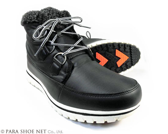 Dect ナイロン防寒ムートンブーツ 防水・防滑ソール 黒（ブラック）ワイズ3E（EEE）28cm（28.0cm）、29cm（29.0cm）【大きいサイズ（ビッグサイズ）メンズ カジュアルシューズ 紳士靴】【雪道・凍結】