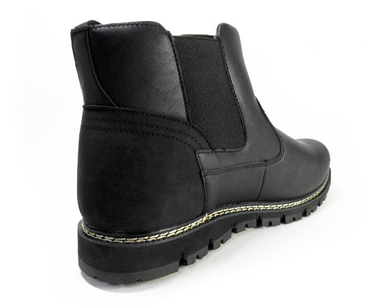 Dect サイドゴアブーツ（防水・防滑ソール）黒（ブラック）ワイズ3E（EEE）28cm（28.0cm）、29cm（29.0cm）【大きいサイズ（ビッグサイズ）メンズ カジュアルシューズ 紳士靴】