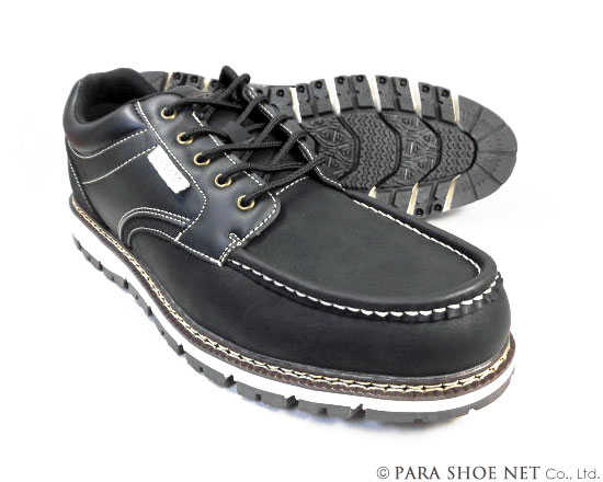 LiBERTO（EDWIN）Uチップ カジュアルシューズ（4cm防水・防滑ソール）黒（ブラック）ワイズ3E（EEE）28cm（28.0cm）、29cm（29.0cm）【大きいサイズ（ビッグサイズ）メンズ 紳士靴】（PACC-60654-BLK）