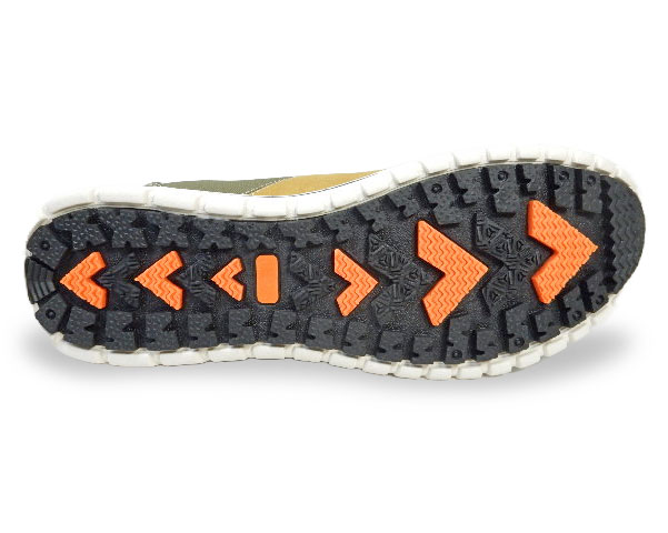 LiBERTO（EDWIN）レースアップ ナイロンブーツ（4cm防水・防滑ソール）カジュアルシューズ キャメル×グリーン ワイズ3E（EEE）28cm（28.0cm）、29cm（29.0cm）【大きいサイズ（ビッグサイズ）メンズ 紳士靴】