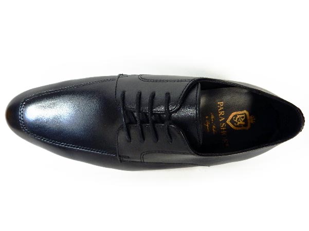 PARASHOE 本革 Uチップ シークレットヒールアップ（身長+6cmアップ）ビジネスシューズ 3E（EEE）黒 22cm、22.5cm、23cm、23.5cm、24cm【小さいサイズ（スモールサイズ）メンズ 革靴・紳士靴】