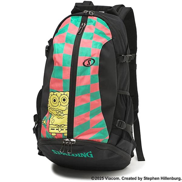 ケイジャー スポンジボブ チェッカーフラッグ バスケットボール バッグ リュック 40-007SBC バスケ バックパック 32L SpongeBob スポルディング 25SS 正規品