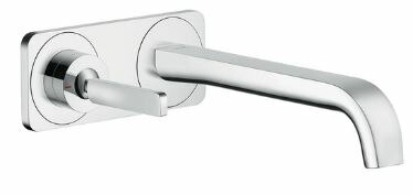 ハンスグローエ【36114000】アクサーチッテリオE シングルレバー壁付式洗面混合水栓 220 (プレート付)〔EI〕の通販はau PAY ...