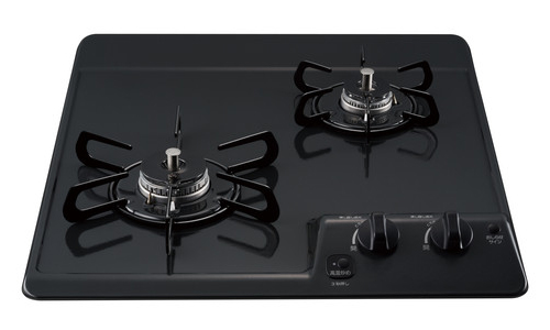 「本体と同時購入必須商品」●イースタン工業 加熱機器【PD-202B】黒 Siセンサーコンロ 2口ガスコンロ〔FI〕