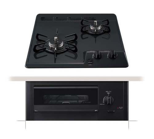 「本体と同時購入必須商品」●イースタン工業 加熱機器【PD-N202BG】Siセンサーコンロ 2口ガスコンロ+グリル〔FI〕