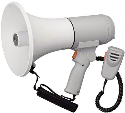 ●Яティーオーエー/TOA 音響機器【ER-3115】ハンドル付ショルダーメガホン 15W