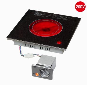 三化工業【SRH-BR213A】1口ラジエントヒーター  ブラック〔▽〕