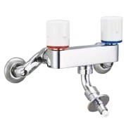 INAX/LIXIL【SF-WL63RQAN】緊急止水弁付2ハンドル混合水栓 露出タイプ(屋内専用) 寒冷地〔IE〕