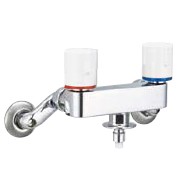 INAX/LIXIL【SF-WL63KQAN】緊急止水弁付2ハンドル混合水栓 露出タイプ(屋内専用) 寒冷地〔IE〕