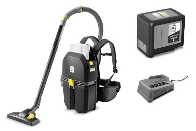 ●∂ケルヒャー 【BVL 5/1 Bp+36/60+36/60】(バッテリー+充電器セット) 背負式クリーナー コードレス 業務用 バッテリーパワープラス(36V6.0Ah) 急速充電器