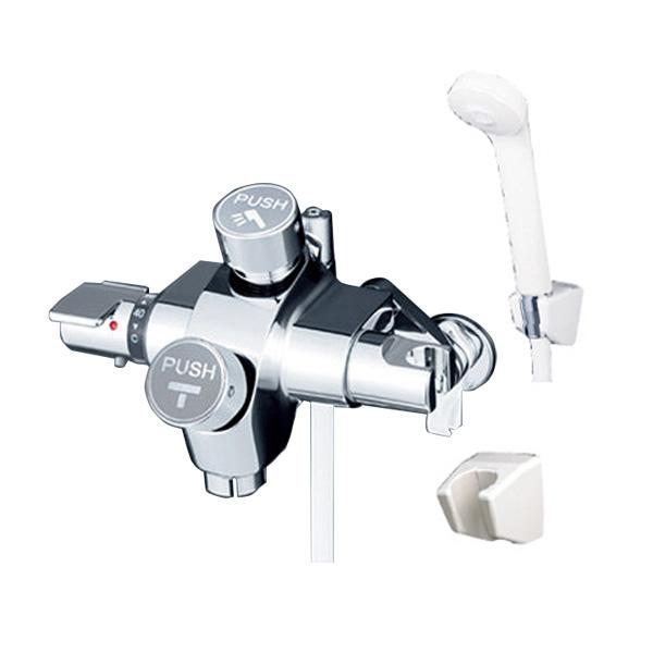 KVK 水栓金具【KF3040N2】自閉式サーモスタットシャワー シャワーヘッド:白 ホース:白1.3m ハンガー:白 逆止弁付 (旧品番 KF3040N)の通販はau PAY マーケット ...